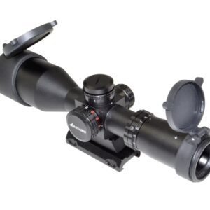 Eastvale 2.5-10X40 Compact Rifle Scope with Illuminated Red, Green, Blue Mil-Dot Reticle Including Quick Detach Picatinny Mount