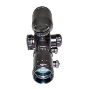 Eastvale 2.5-10X40 Compact Rifle Scope with Illuminated Red, Green, Blue Mil-Dot Reticle Including Quick Detach Picatinny Mount