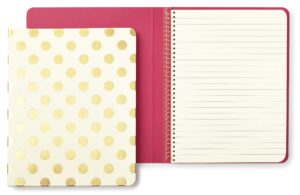 kate spade new york spiral notebook - gold dots