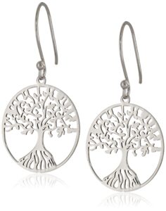 amazon essentials sterling silver tree of life earrings (previously amazon collection)