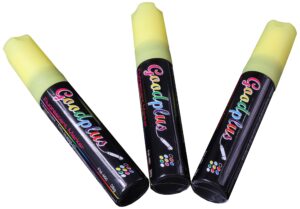 displays2go neon yellow chalk board markers with 0.625-inch flat tip (wnd16mmylw)