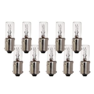 cec industries 120mb light bulbs, 120v, 3w, t2.5 shape, cc-7a filament, ba9s standard base (10-pack)