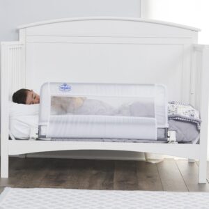 regalo swing down crib rail, with reinforced anchor safety system