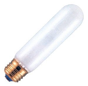 (5 pack) bulbrite 60t10f 60-watt incandescent t10 tubular light, frost