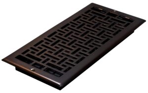 decor grates ajl614w-rb oriental wall register, 6x14 inches, rubbed bronze finish