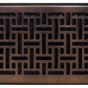 Decor Grates AJL614W-RB Oriental Wall Register, 6x14 Inches, Rubbed Bronze Finish