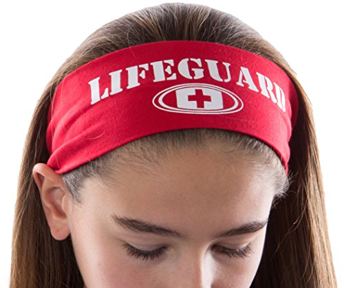 Funny Girl Designs Lifeguard Cotton Stretch Headband (RED Cotton)