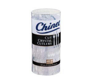 chinet cut crystal, cutlery combo pack, 48 count