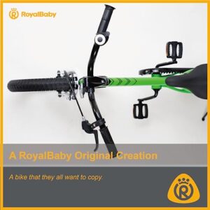 RoyalBaby Freestyle Kid’s Bike for Boys and Girls, 18 inch with Kickstand, Green (RB18B-6G)