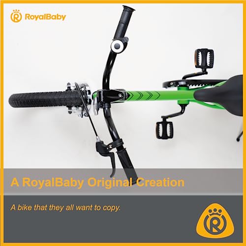 RoyalBaby Freestyle Kid’s Bike for Boys and Girls, 18 inch with Kickstand, Green (RB18B-6G)