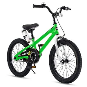 RoyalBaby Freestyle Kid’s Bike for Boys and Girls, 18 inch with Kickstand, Green (RB18B-6G)