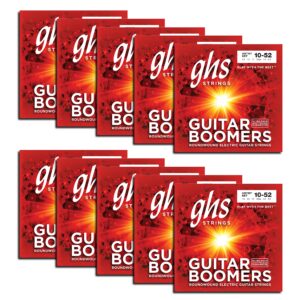 ghs strings - gbtnt-10 set electric guitar strings - guitar boomers nickel-plated steel thin & thick 10-52 (10 sets)