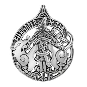 dryad design norse pagan god tyr pendant 1.5" - sterling silver viking god jewelry gift for men & women