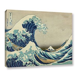 artwall katsushika hokusai 'the great wave off kanagawa' gallery wrapped canvas artwork, 36 by 48-inch