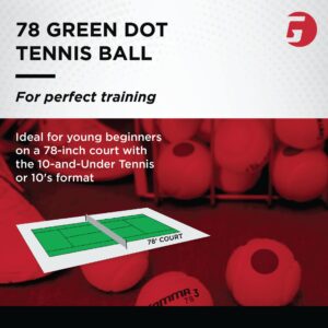 GAMMA Sports Kids Training (Transition) Balls, Yellow/Green Dot, 78 Green Dot, 12-Pack