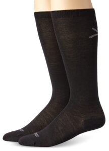 terramar merino wool liner socks (2 pack), black, medium/9-11