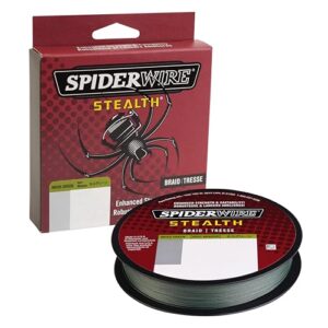 spiderwire stealth® superline, moss green, 15lb | 6.8kg, 125yd | 114m braided fishing line, suitable for freshwater and saltwater environments