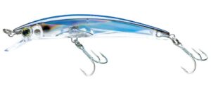 yo-zuri crystal 3d minnow floating lure, blue silver, 3-1/2-inch