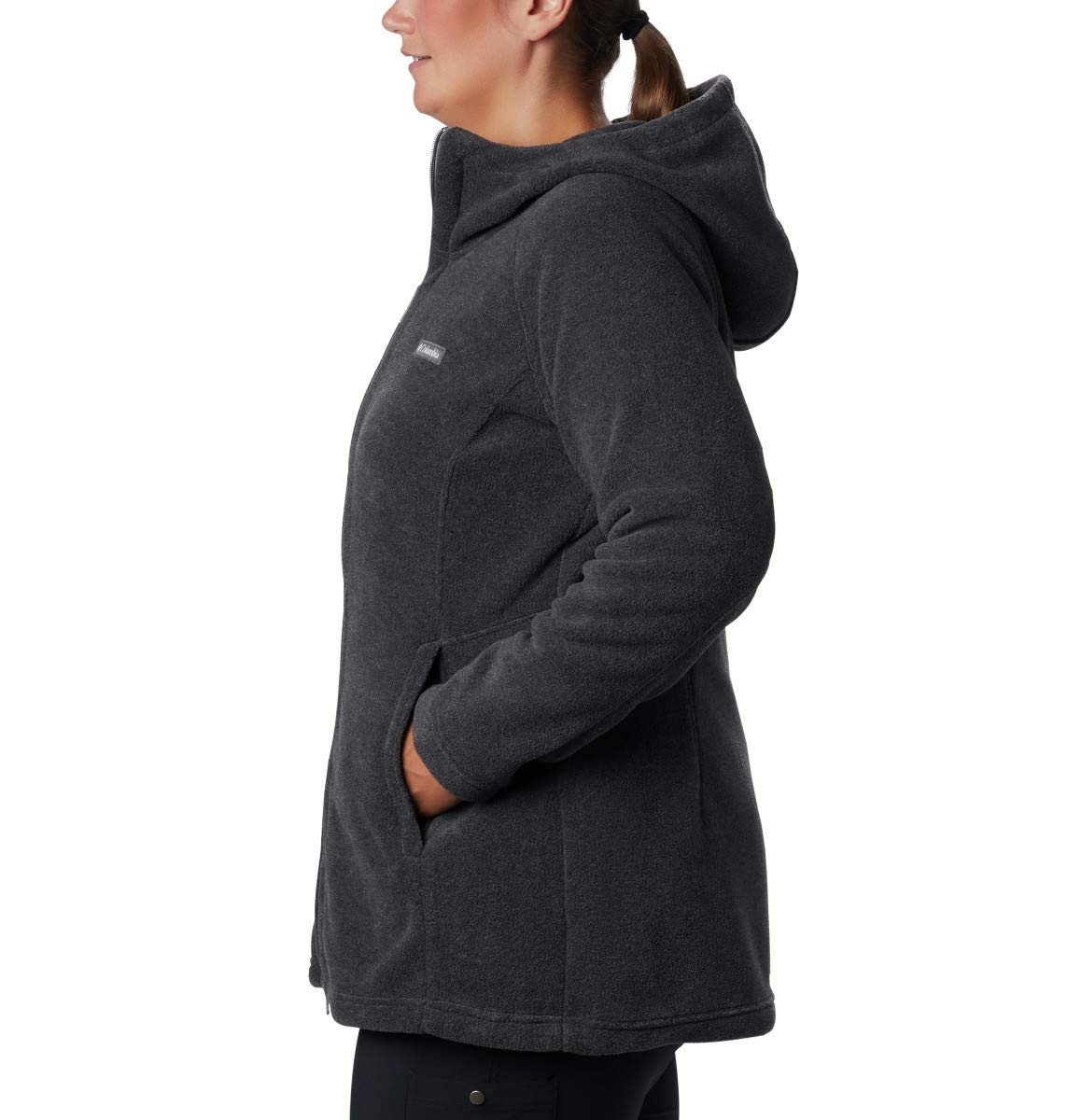 Columbia Women's Benton Springs II Long Hoodie, Charcoal Heather, Medium