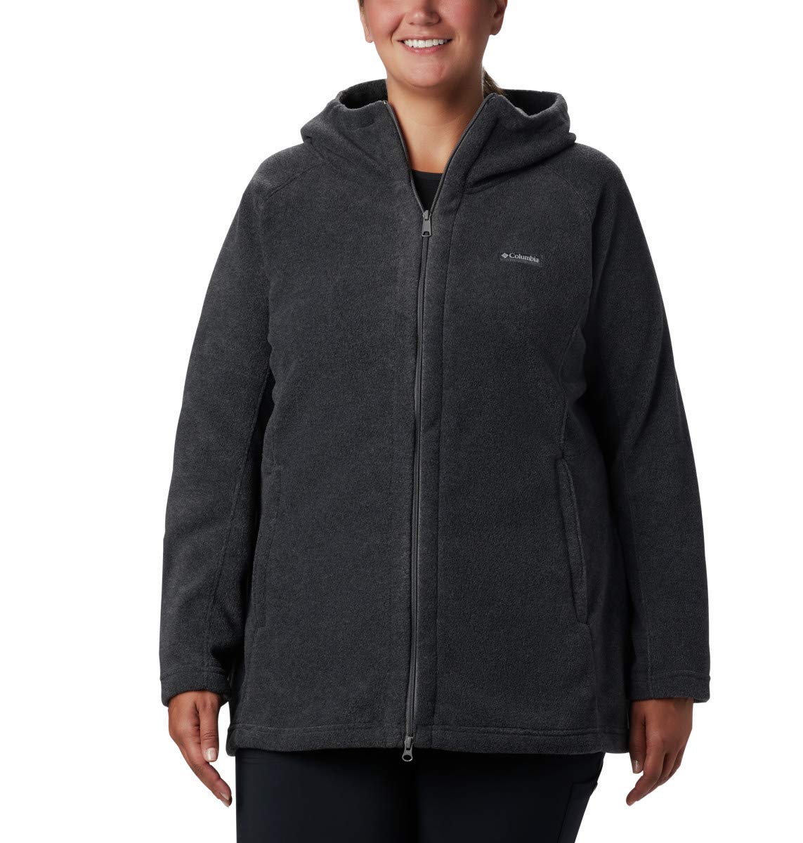 Columbia Women's Benton Springs II Long Hoodie, Charcoal Heather, Medium