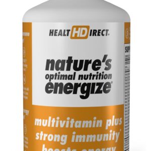 HEALTH DIRECT - Nature's Optimal Nutrition Energize Liquid Multivitamin Superfood - 140+ Nutrients - Mental Clarity & Energy - Immune & Cardiovascular Support – 30 Servings – Peach Mango