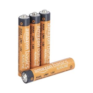 amazon basics 4-pack aaaa alkaline high-performance batteries, 1.5 volt, 3-year shelf life