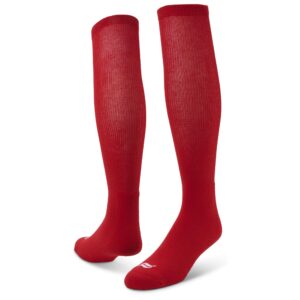 sof sole all sport over-the-calf team athletic performance socks (2 pair), small, red