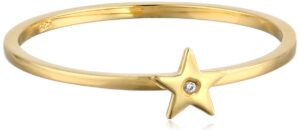 syd by se star ring with burnished diamond