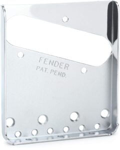 fender american vintage 3-saddle telecaster bridge plate, chrome