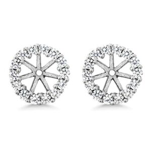 gem stone king 925 sterling silver earring jackets for 5mm round studs for women