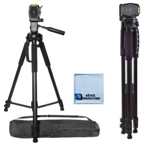 72 inch elite series professional, full size camera tripod for canon, nikon, sony, samsung, olympus, panasonic & pentax + ecost microfiber cloth