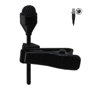 j k mic-j 044 lavalier lapel clip on omni-directional condenser microphone compatible with shure wireless transmitter (mini xlr ta4f connector)