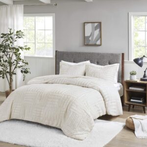 madison park arctic fur down alternative comforter mini set, king/california king, ivory