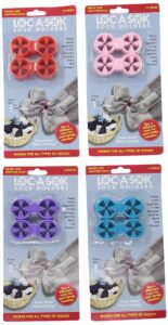 loc a sok sock locks (pack of 40 - purple, pink, blue and red)