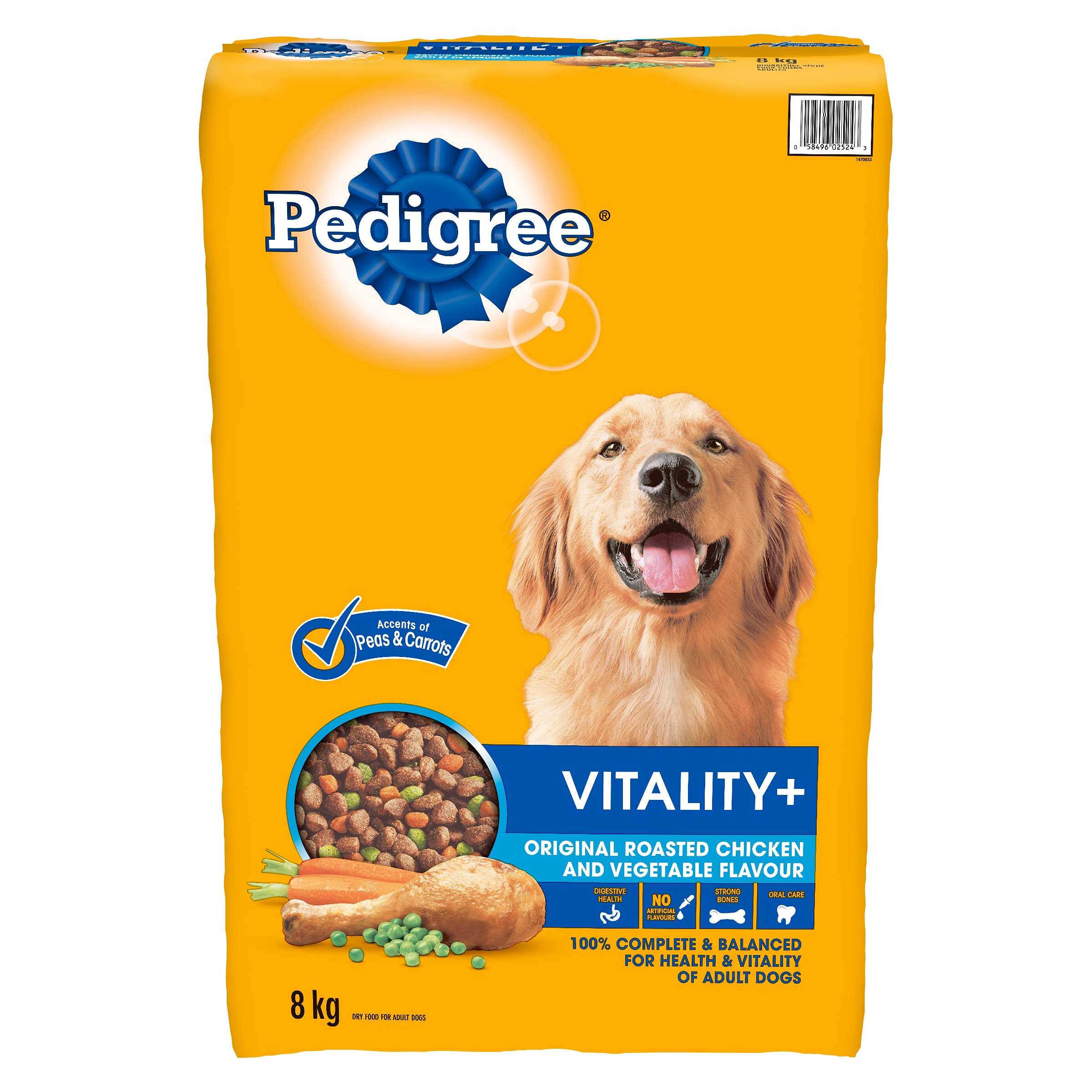 Vitality Plus Dry Dog Food - Original Roasted Chicken and Vegetable Flavour, 8 kg