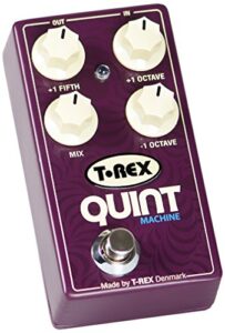 t-rex engineering quint-machine pitch guitar effects pedal with fully adjustable octave up, octave down, and fifth up controls; simulating organ, synth or 12-string sound (10094)