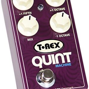 T-Rex Engineering QUINT-MACHINE Pitch Guitar Effects Pedal with Fully Adjustable Octave Up, Octave Down, and Fifth Up Controls; Simulating Organ, Synth or 12-String Sound (10094)