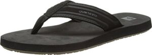 quiksilver men's monkey wrench 3 point sandal, black/black/brown, 9 m us