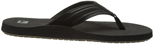 Quiksilver Men's Monkey Wrench 3 Point Sandal, Black/Black/Brown, 9 M US