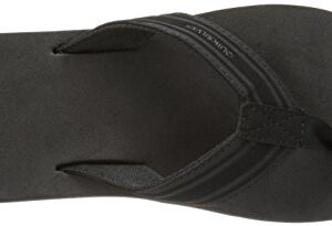 Quiksilver Men's Monkey Wrench 3 Point Sandal, Black/Black/Brown, 9 M US