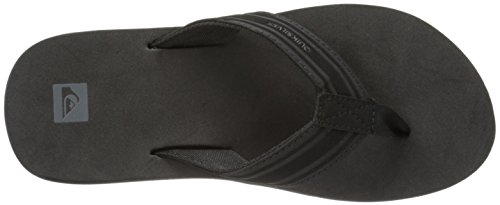 Quiksilver Men's Monkey Wrench 3 Point Sandal, Black/Black/Brown, 9 M US