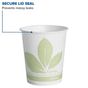 Bare Eco-Forward Leaf Print Disposable Wax Coated Paper Drinking Cup 5 oz. 100 Ct