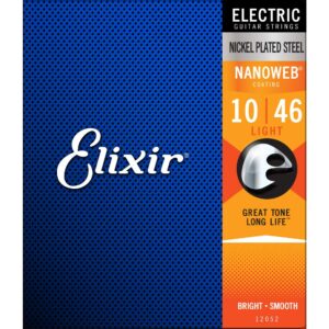 elixir nanoweb electric guitar strings | 3 pack | light | 10-46