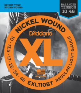 3 sets of d'addario exl110bt balanced tension light electric guitar strings