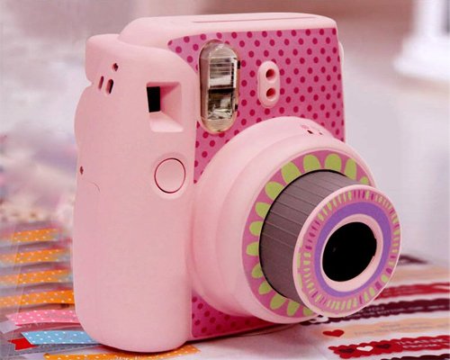 Floral Fuji Mini Camera Sticker for Fujifilm Instax mini 8 - Pink