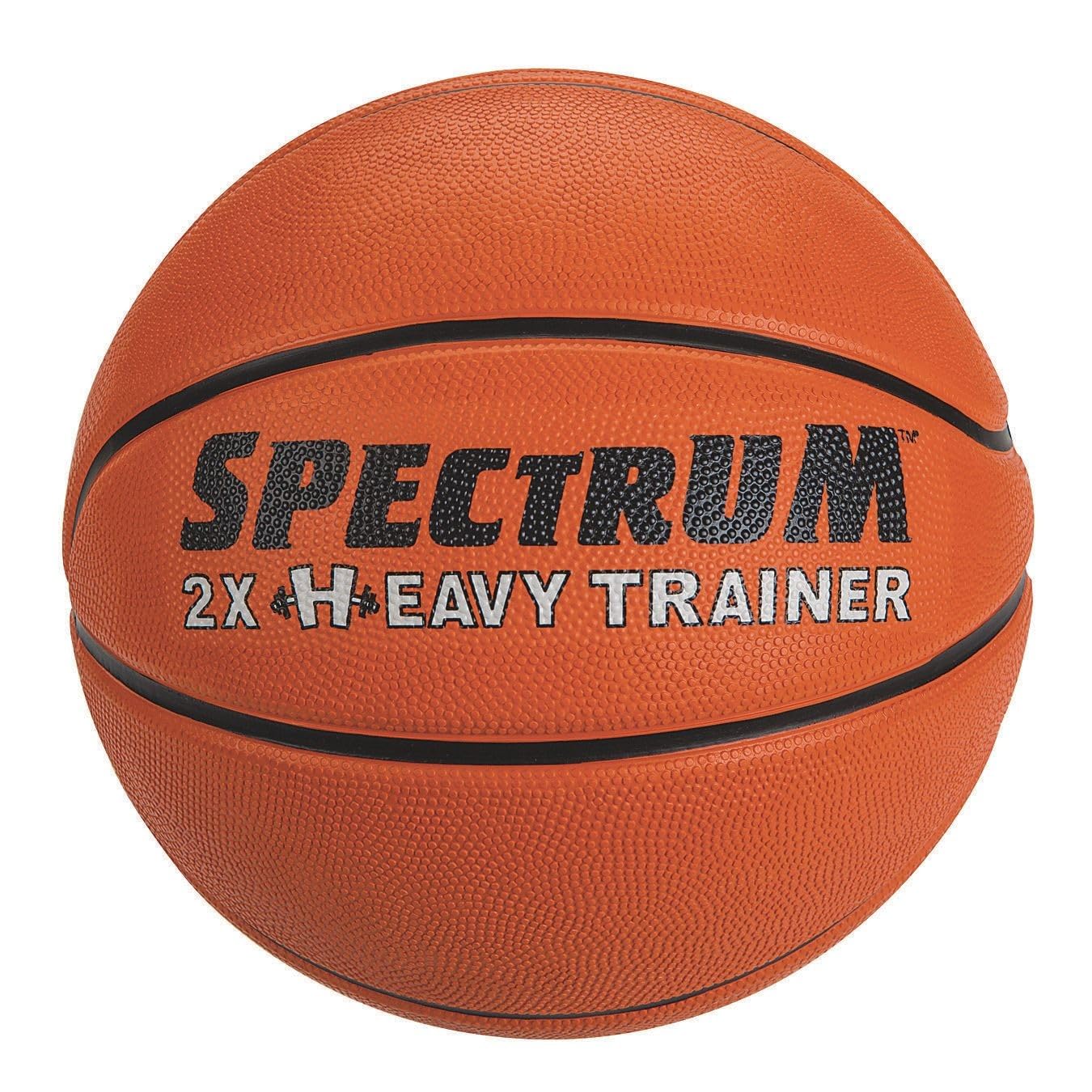 S&S Worldwide Spectrum 2X Heavy Training Official Size Rubber Basketball. Weighs 2 Times The Weight of Standard Basketball to Build Arm and Wrist Strength. Indoor & Outdoor Ball with Deep Seams.