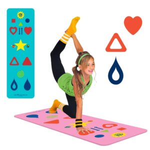 chi phresh yoga mat & game (pink, kids)