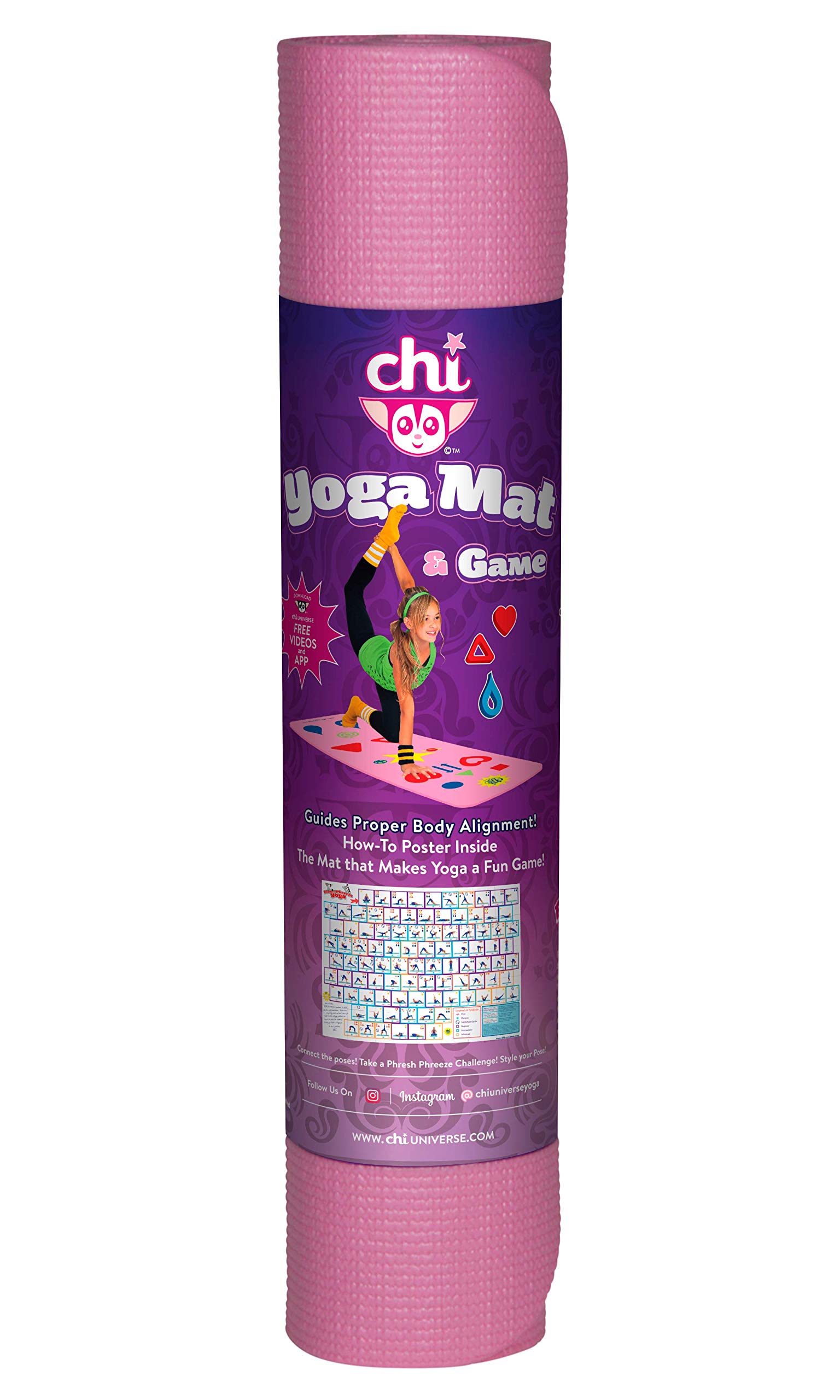 Chi Phresh Yoga Mat & Game (Pink, Kids)