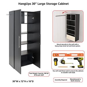 HangUps Large Storage Cabinet, 30", Light Gray