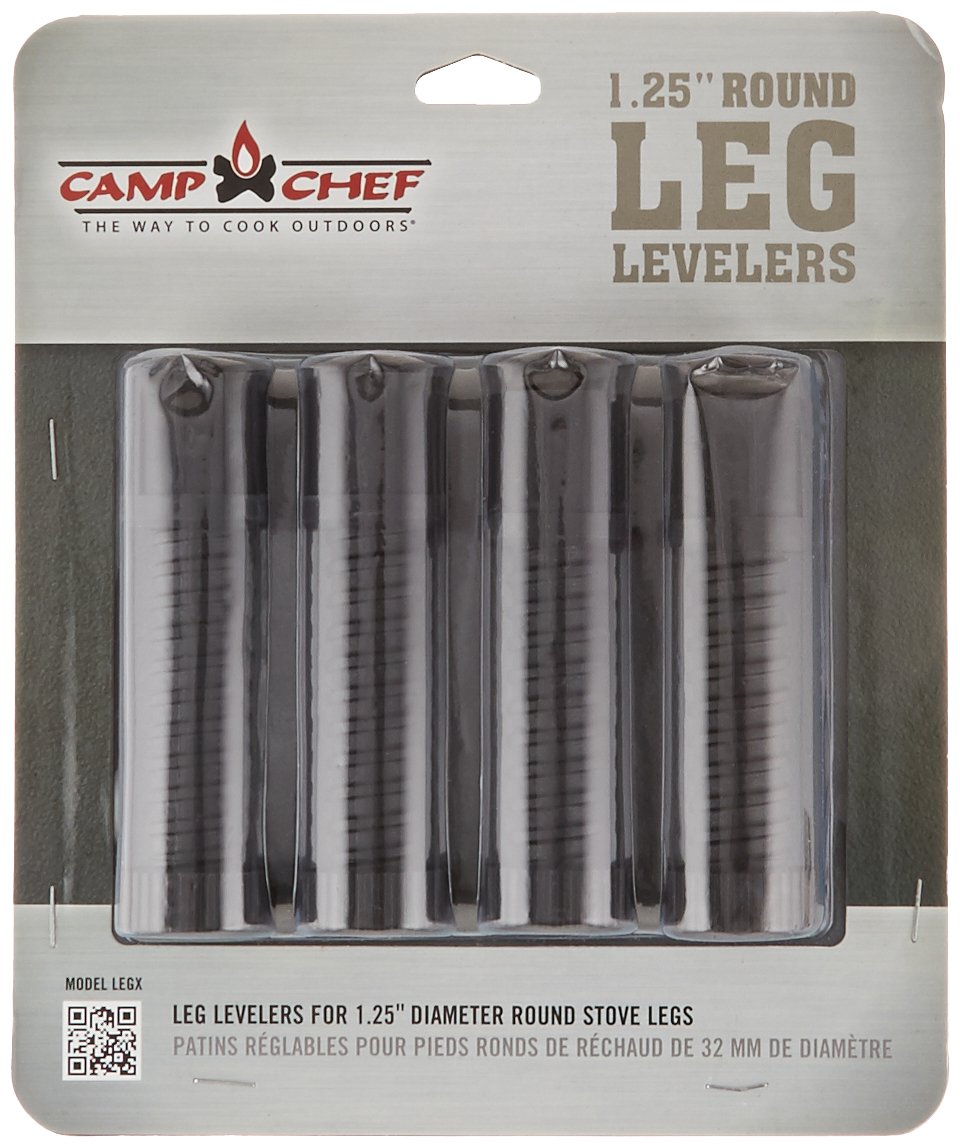 Camp Chef Leg Levelers Fits Most Stoves and Camp Tables, (4-Pack), Black